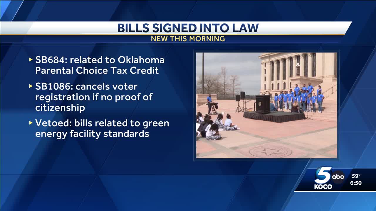 Governor Stitt signs 9 bills into law