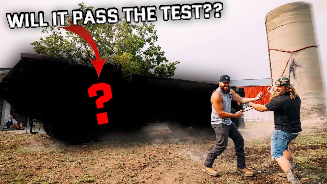 A towering silo nearly crushes a new recovery vehicle