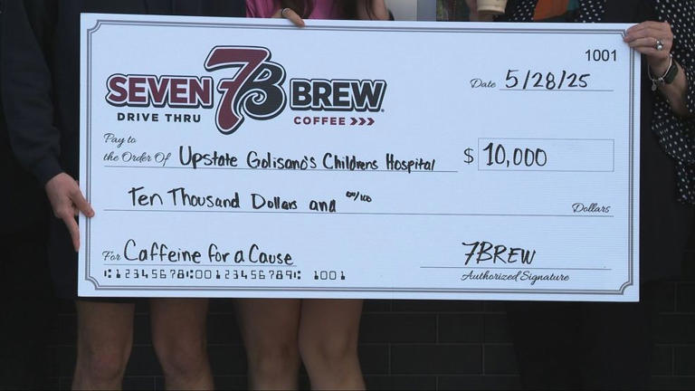 Golisano Children's Hospital receives $10,000 check from newly opened 7 ...