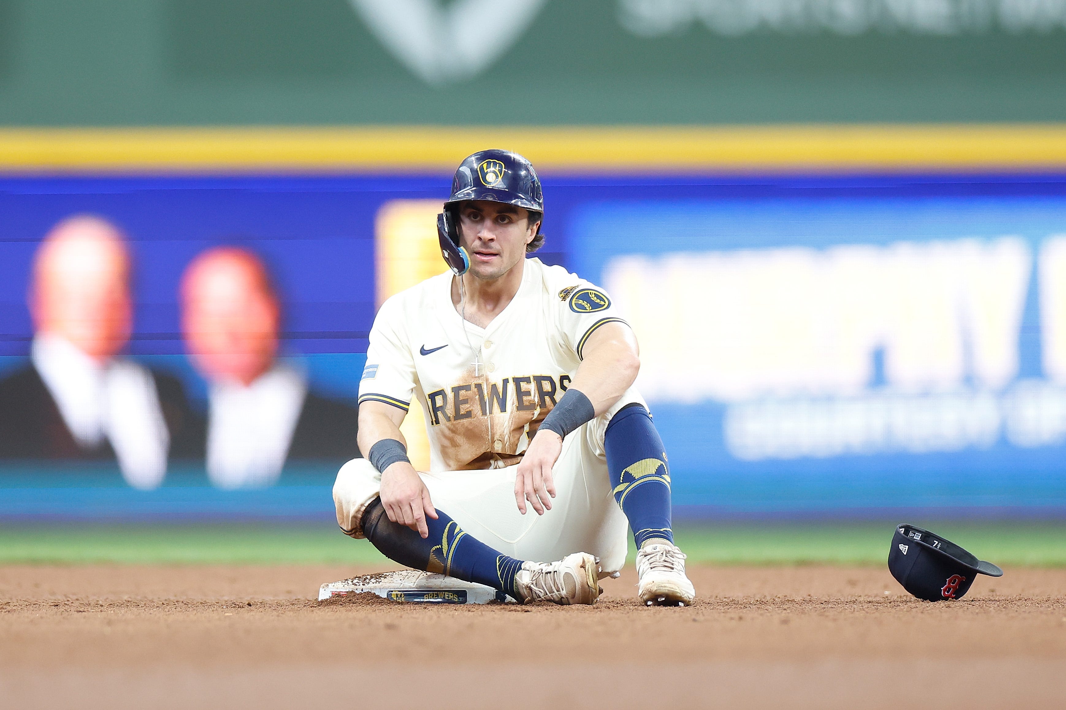 Brewers, Red Sox tied at 4-4 headed to extras