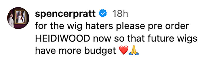 Spencer Pratt fires back at ‘haters’ of wife Heidi Montag’s AMAs 2025 ...