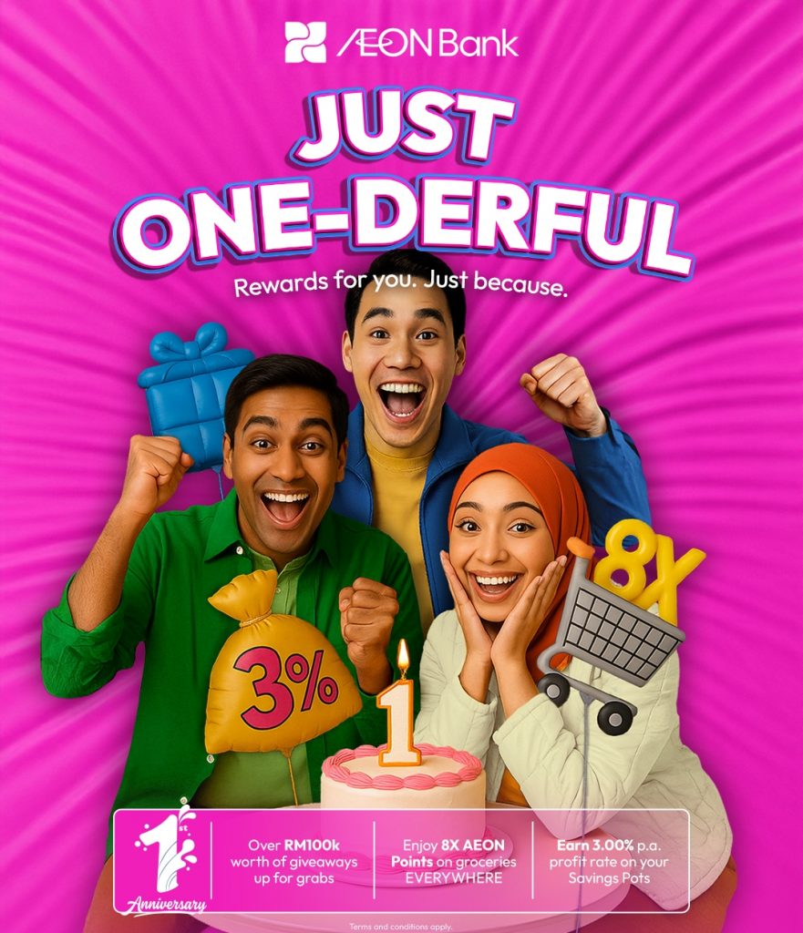 AEON Bank Turns One: 8x AEON Points, Cashback, Prizes and New Debit Card-i