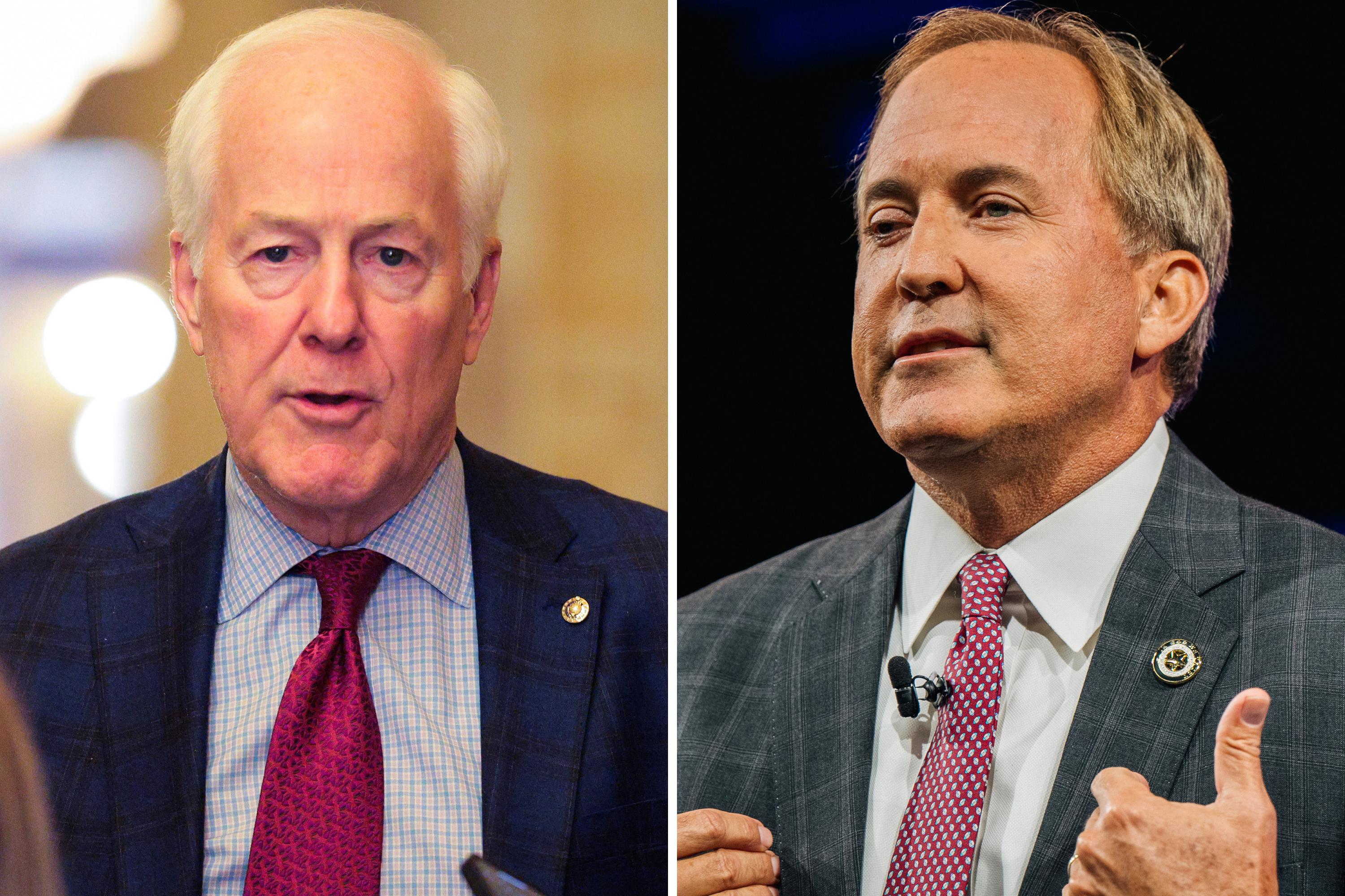 Ken Paxton's chances of toppling John Cornyn in Texas Senate race—New poll