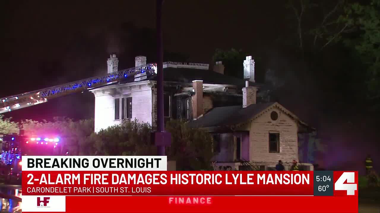 Historic Lyle Mansion damaged by overnight fire