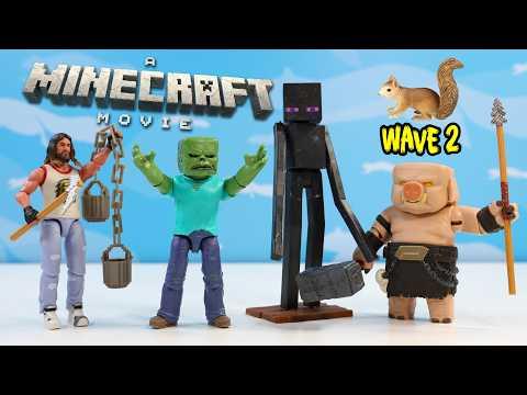 A Minecraft Movie 2 Wave Action Figures Zombie Enderman Buck-chuckets ...