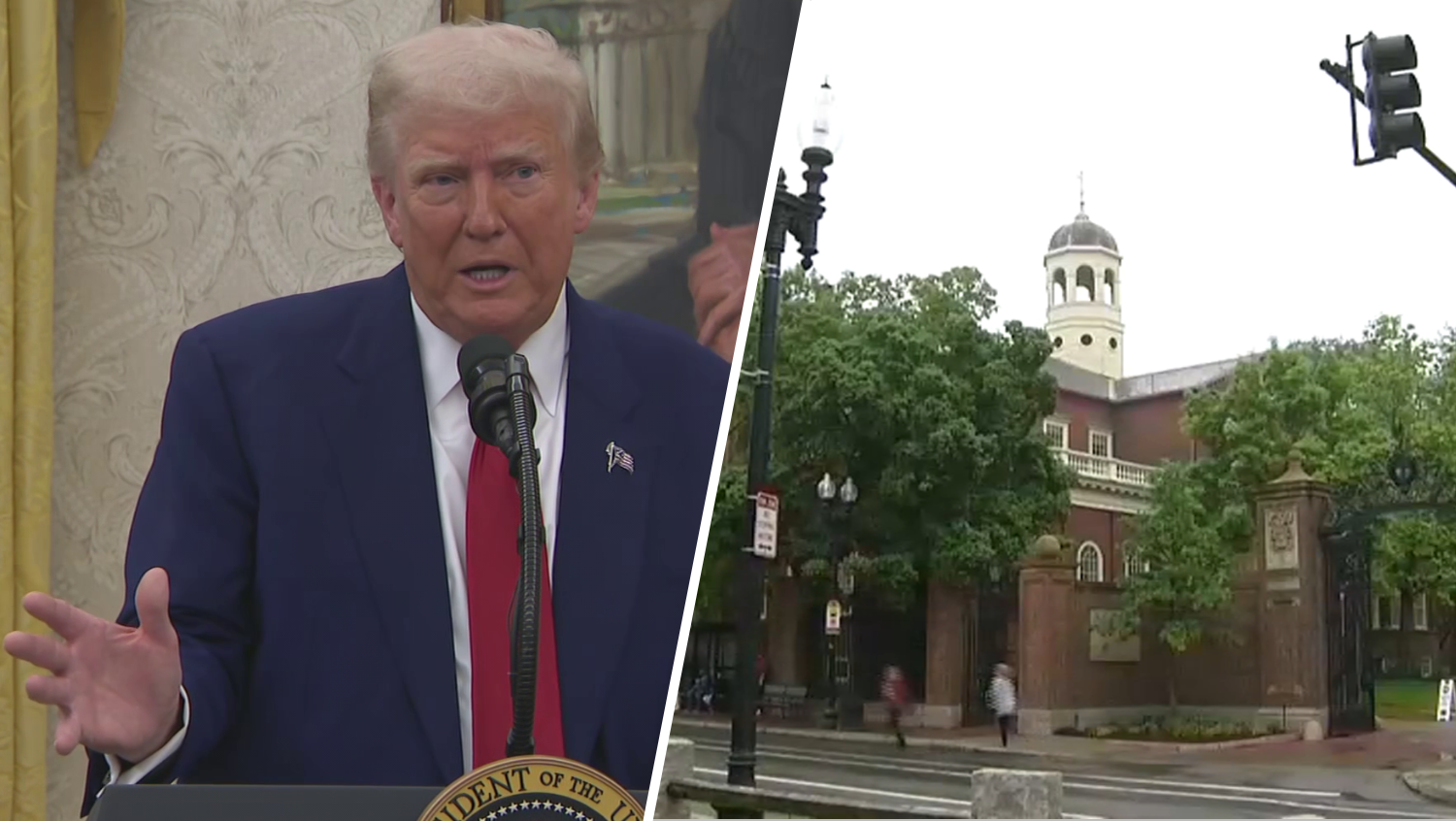 Trump says his administration is now seeking $1 billion from Harvard