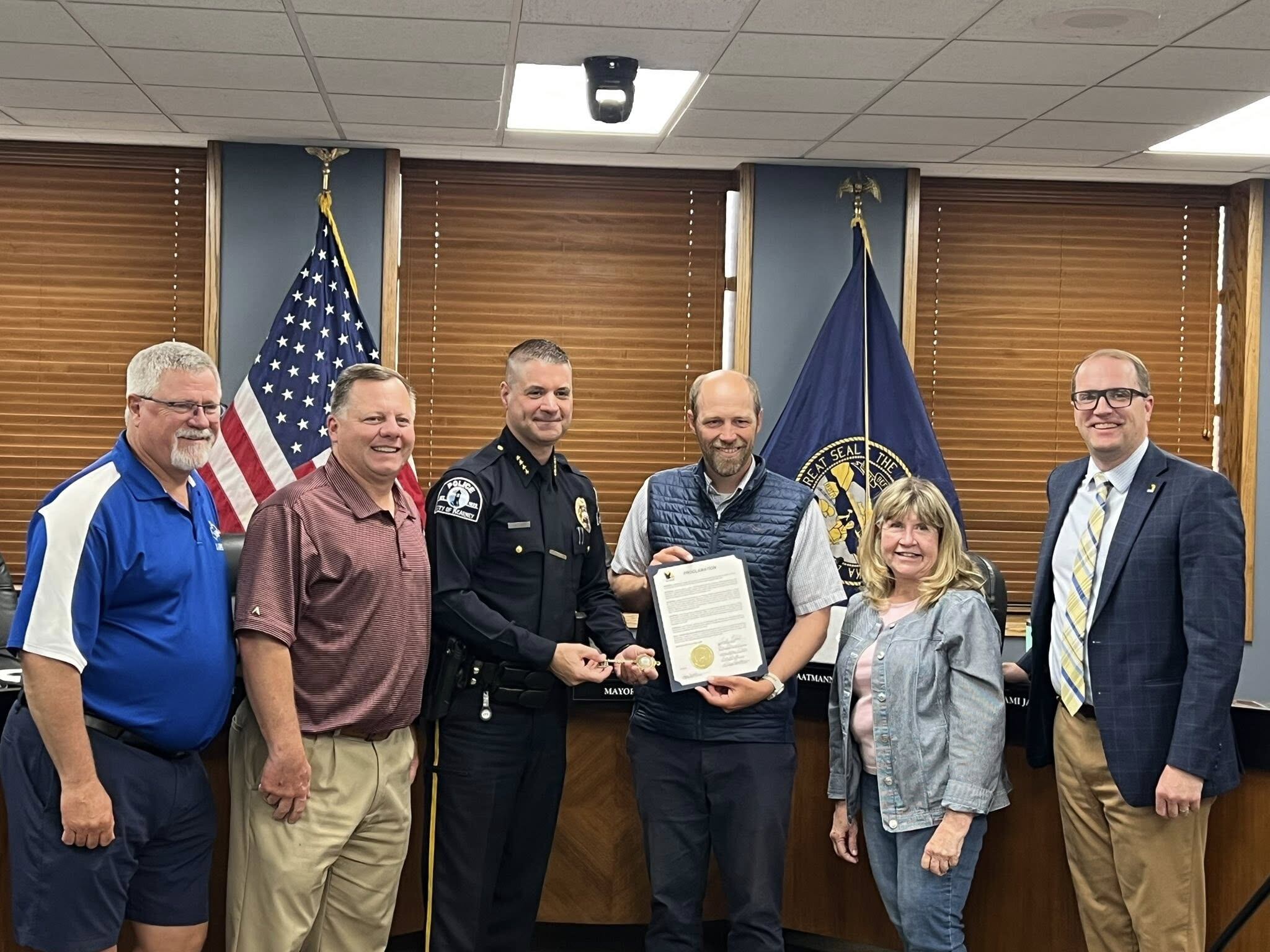 Kearney Police Chief Bryan Waugh recognized ahead of departure