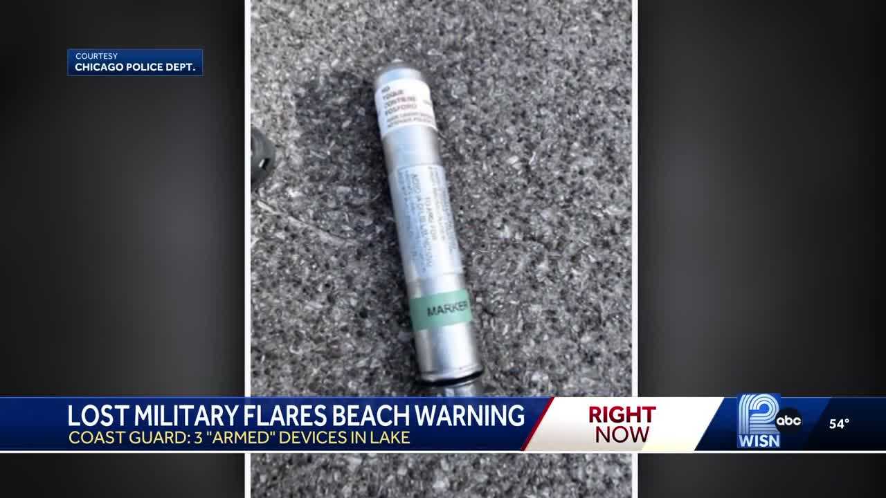 Military flares lost in Lake Michigan found, Coast Guard says