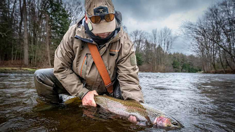 Fly Fishing for Steelhead Just Minutes Outside of Grand Rapids, Michigan