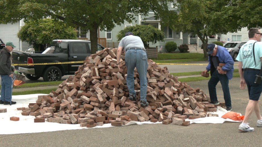 Residents take home a piece of history as IBM buildings are demolished