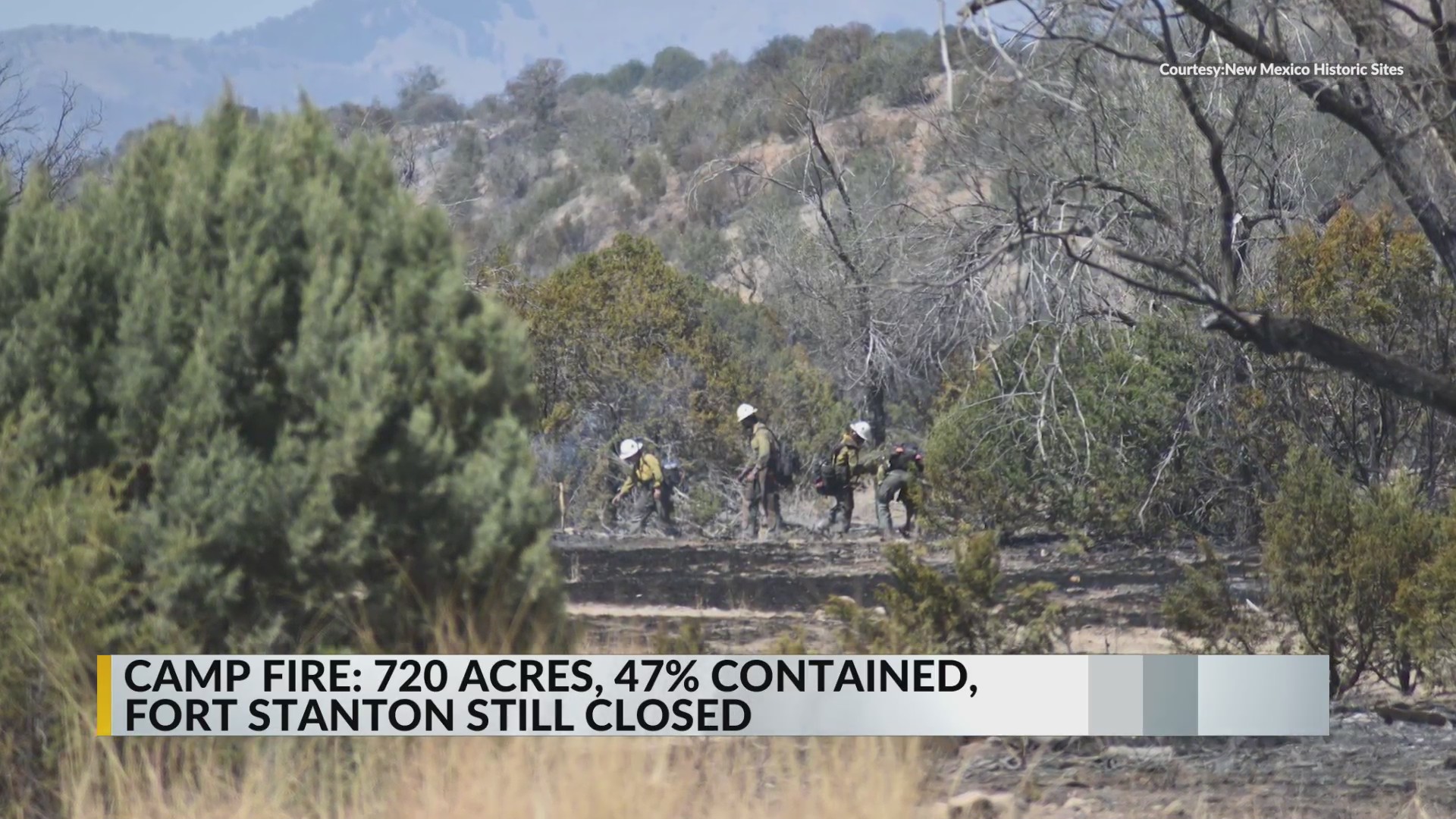 Camp Fire burns 720 acres near Ft. Stanton