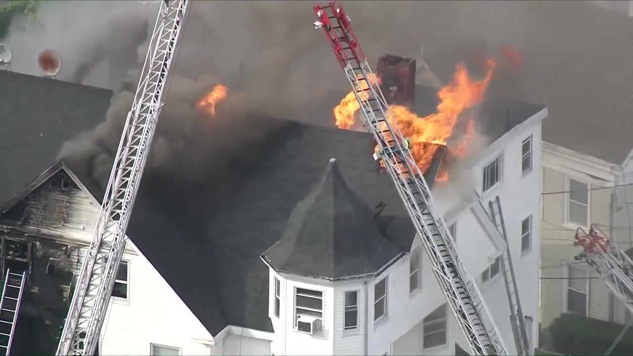 Fire tears through large, multifamily home north of Boston