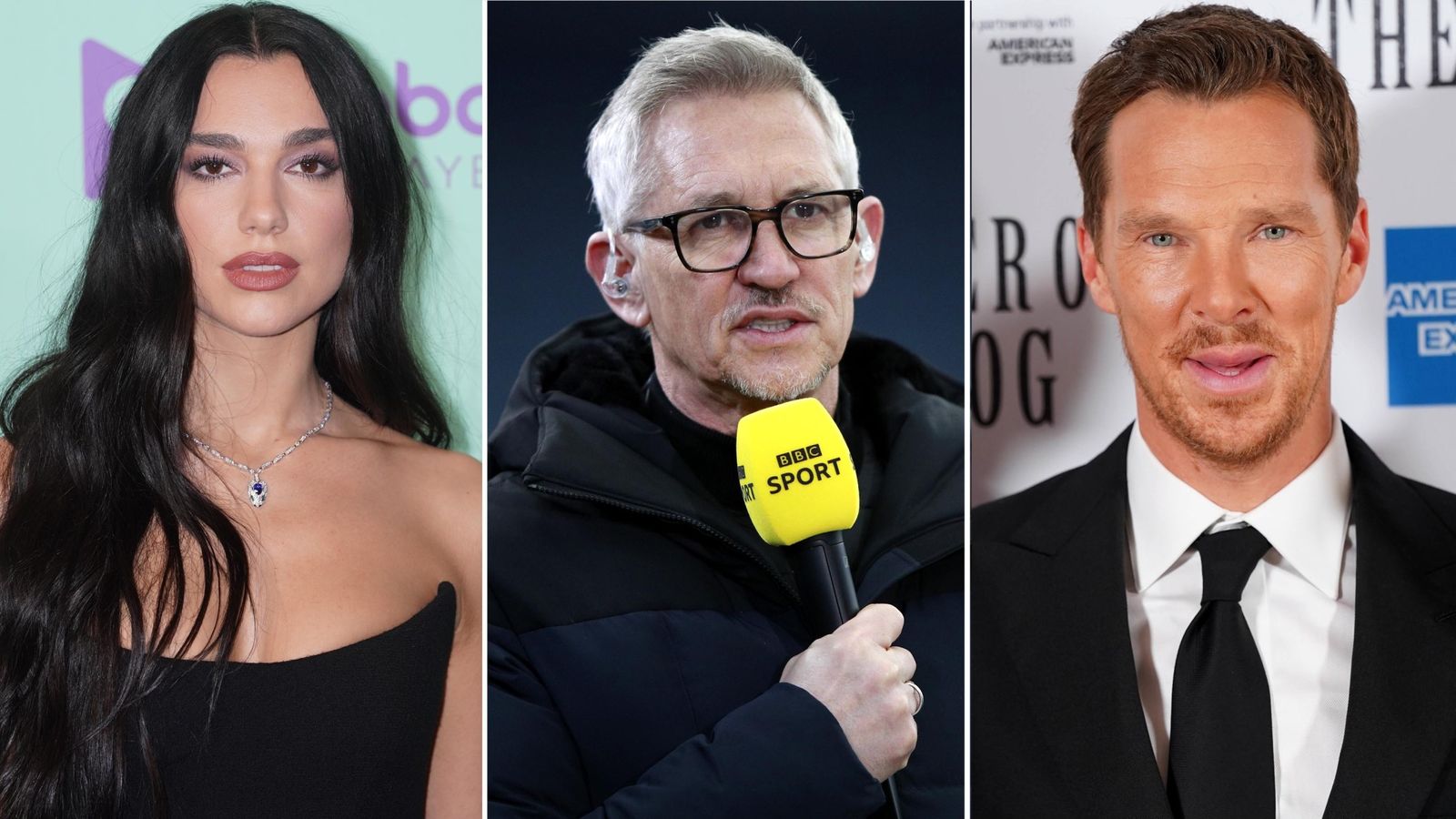 Dua Lipa, Gary Lineker, and Benedict Cumberbatch join figures urging PM ...