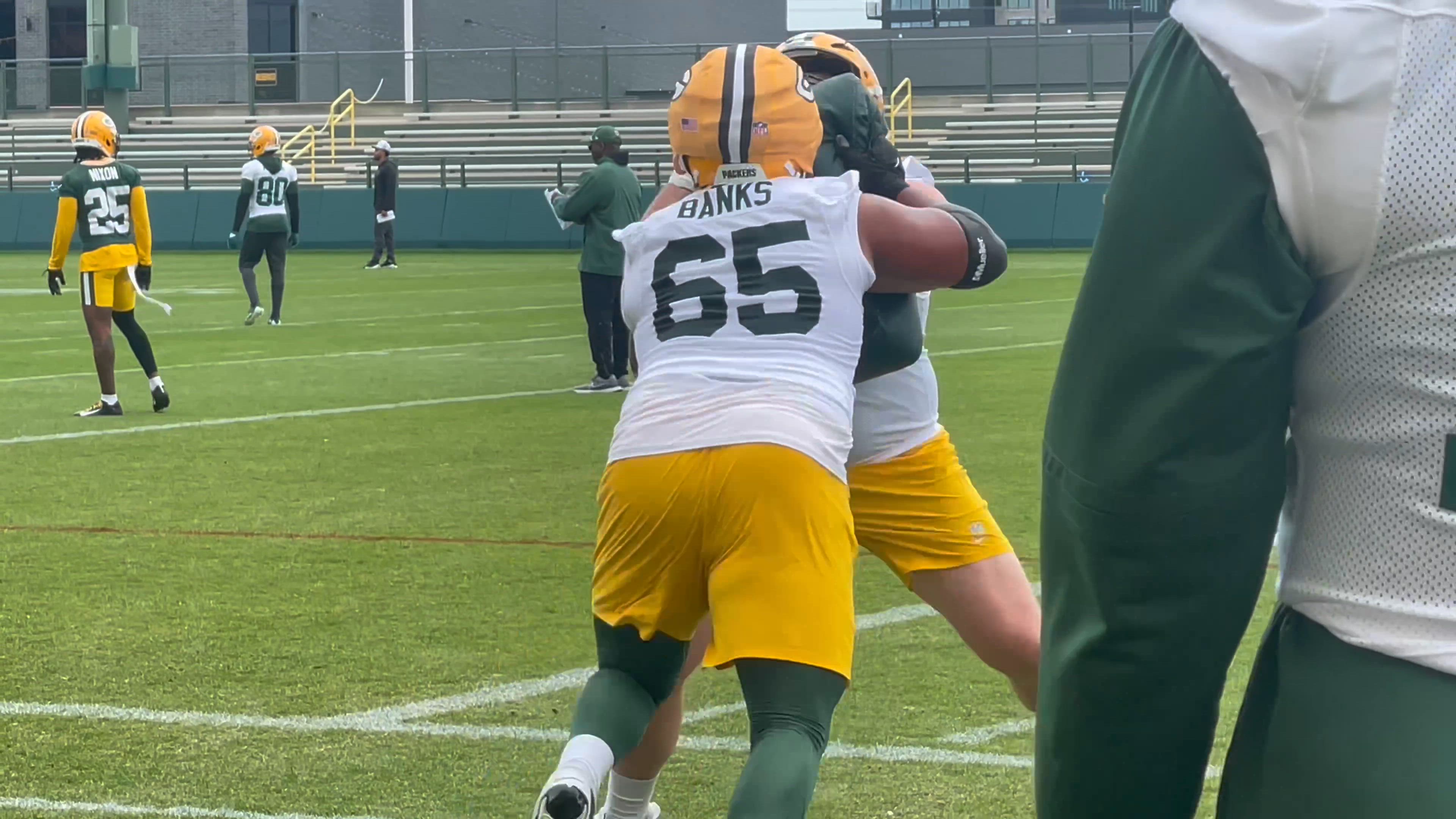 Packers Offensive Line at OTAs
