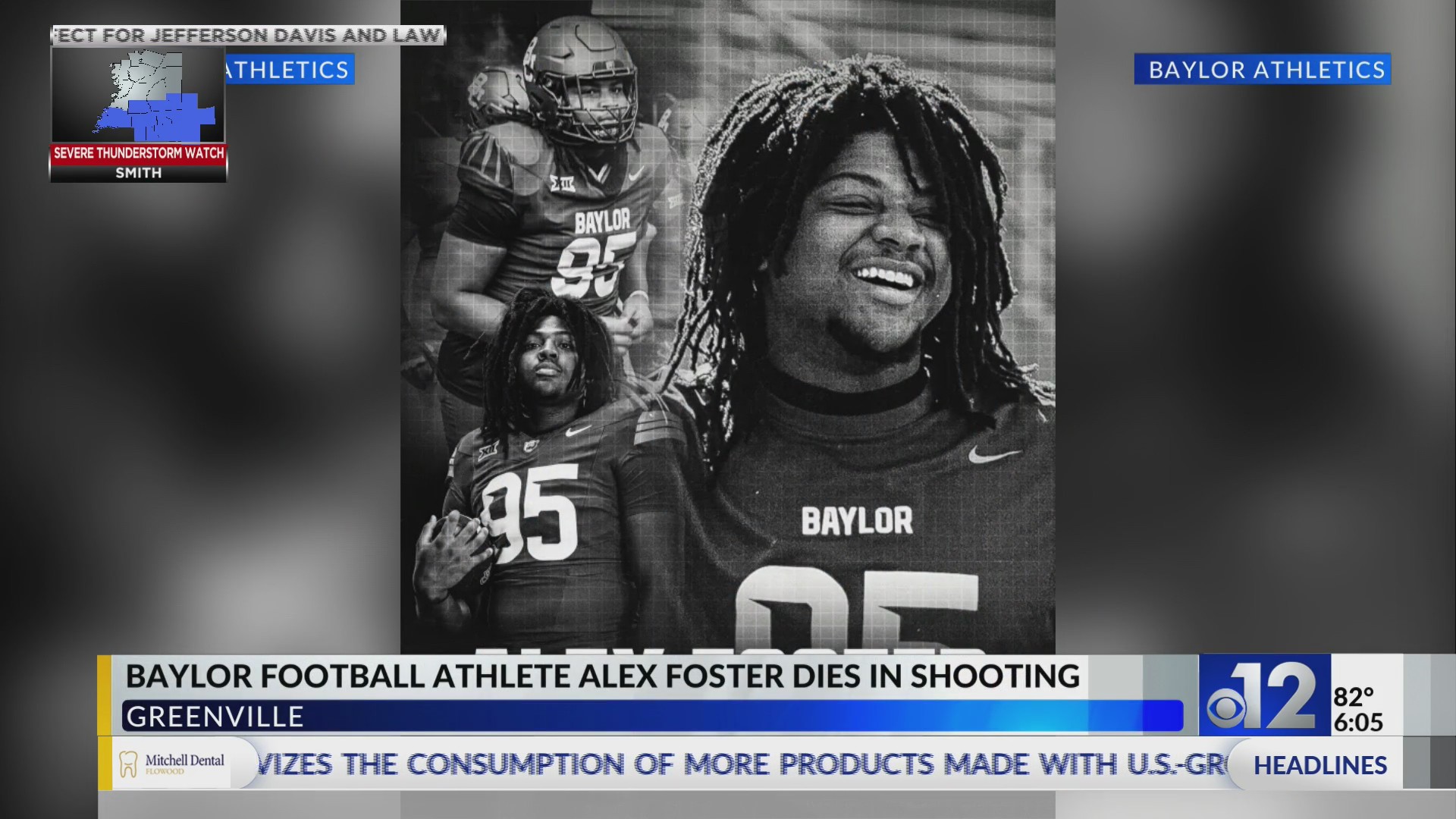 Baylor football athlete Alex Foster dies in Mississippi shooting