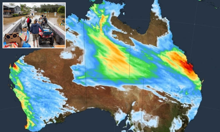 Rain bomb stretching 3,000km about to strike: Here's how wet it's going ...