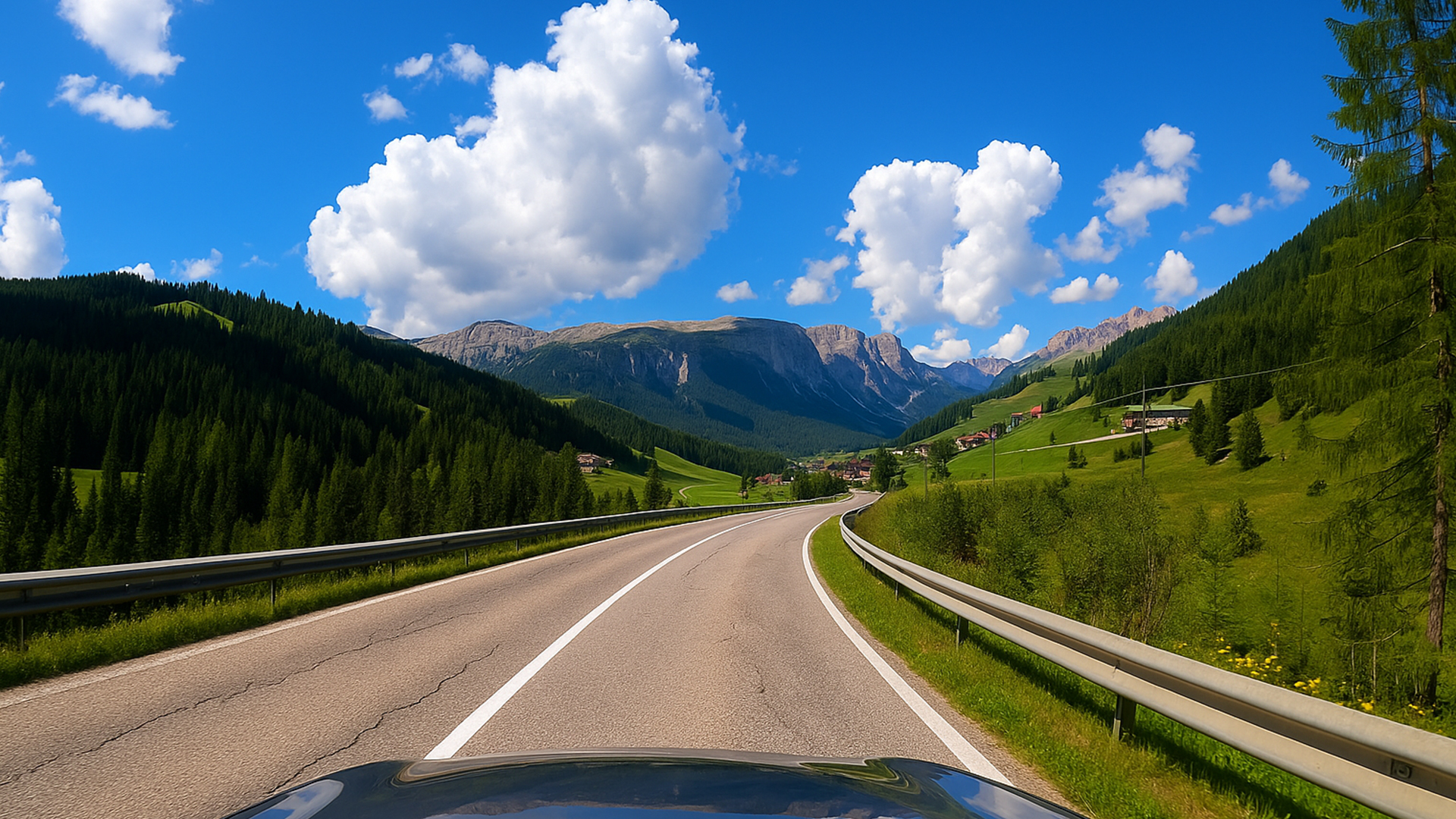 Scenic 4K Drive Through South Tyrol, Italy – Alta Badia & the Dolomites