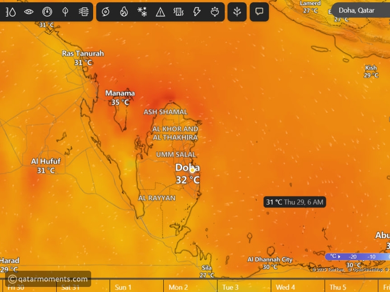 Doha, Qatar Weather Forecast Today: May 29, 2025