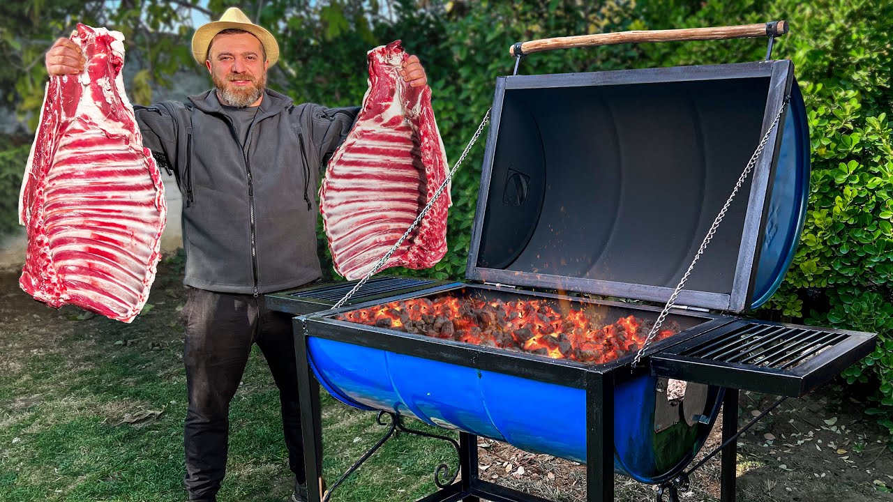 Barrel-Grilled Ribs in the Wild – Crispy, Juicy, Perfect