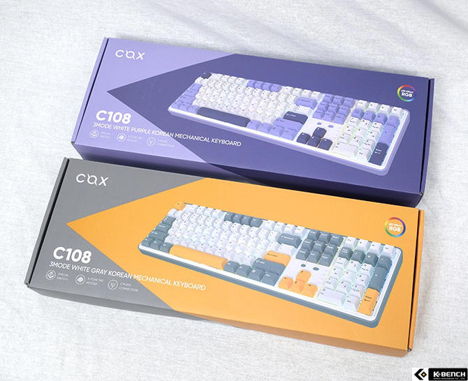 '퍼플과 그레이' 두 가지 매력, COX C108 유무선 기계식 키보드