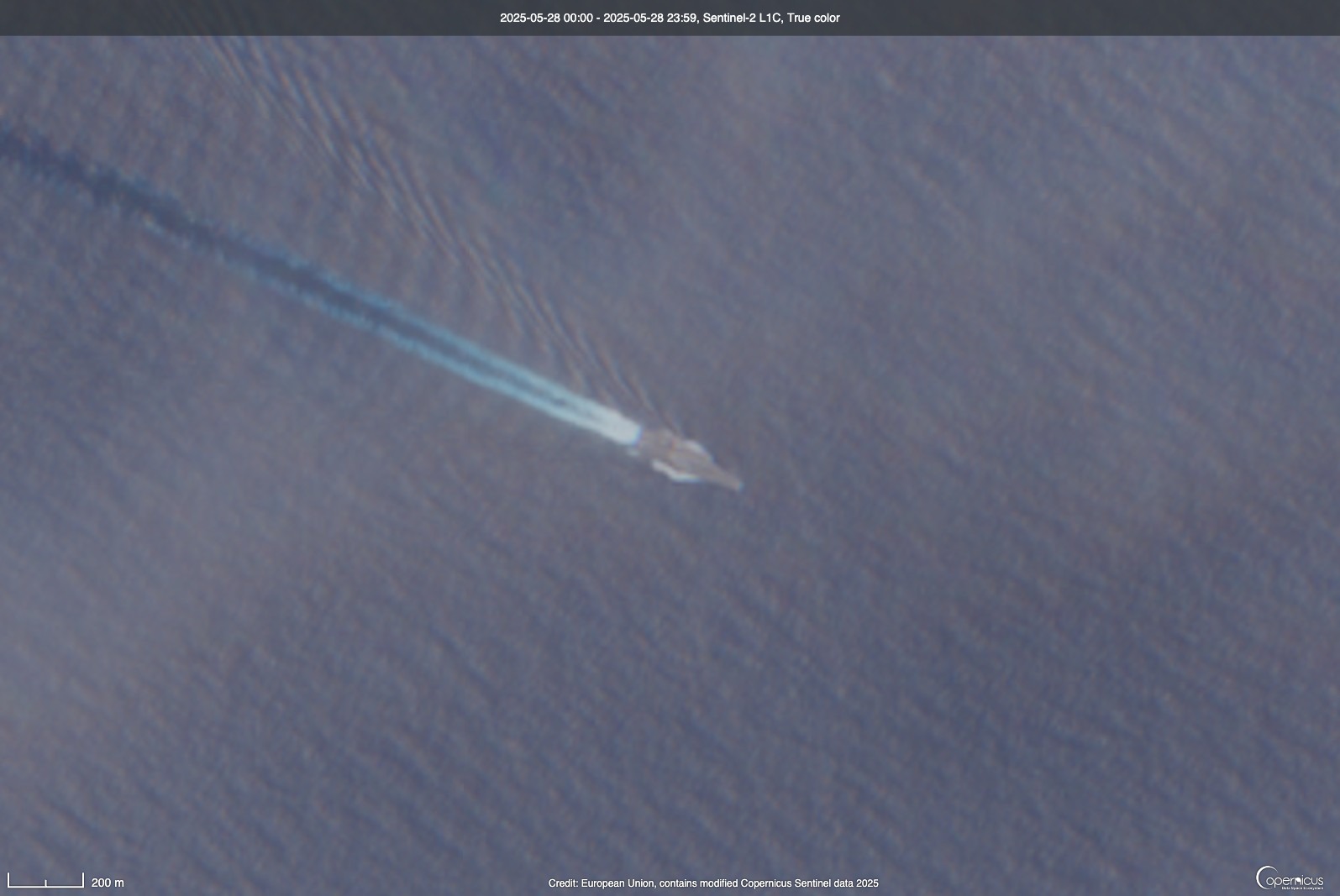 Satellite imagery captures Chinese aircraft carrier in contested waters