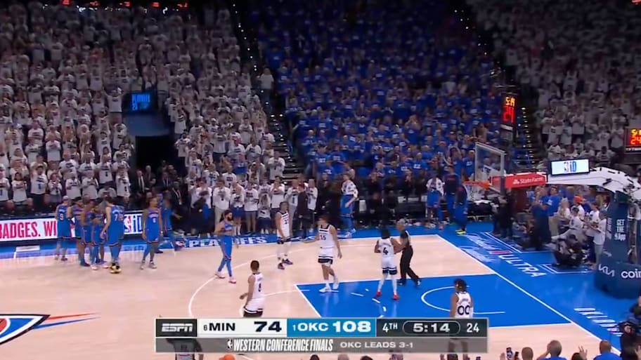 Thunder Starters Receive Wild Ovation After Checking Out of Dominant Game 5