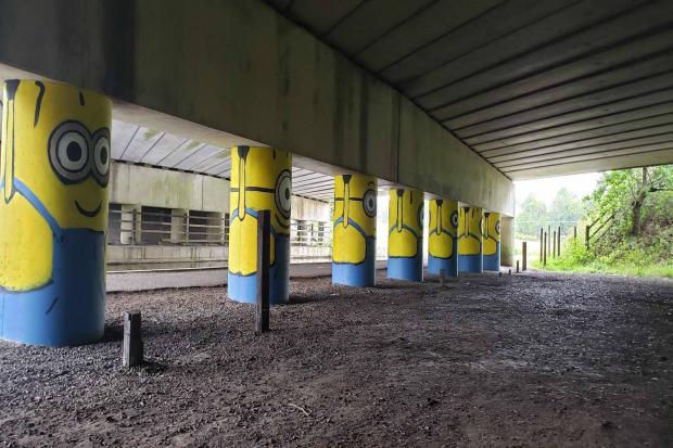 ‘Lancashire Banksy’s’ Minion art that appeared under bridge ‘goes viral’