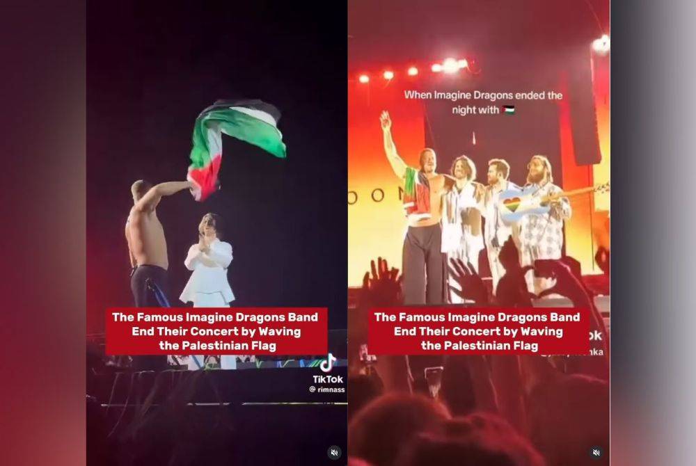 Imagine Dragons' Dan Reynolds drapes Palestinian flag in gesture of ...