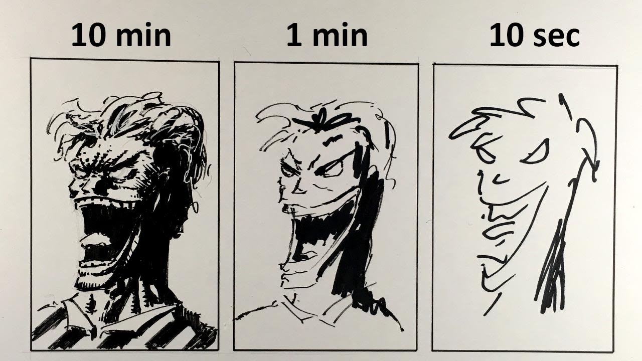 10 Minute, 1 Minute, 10 Second Drawing Challenge!