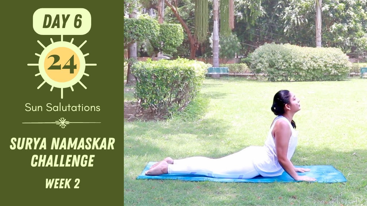 Day 6 - Surya Namaskar Challenge | 24 Sun Salutations (Follow Along ...