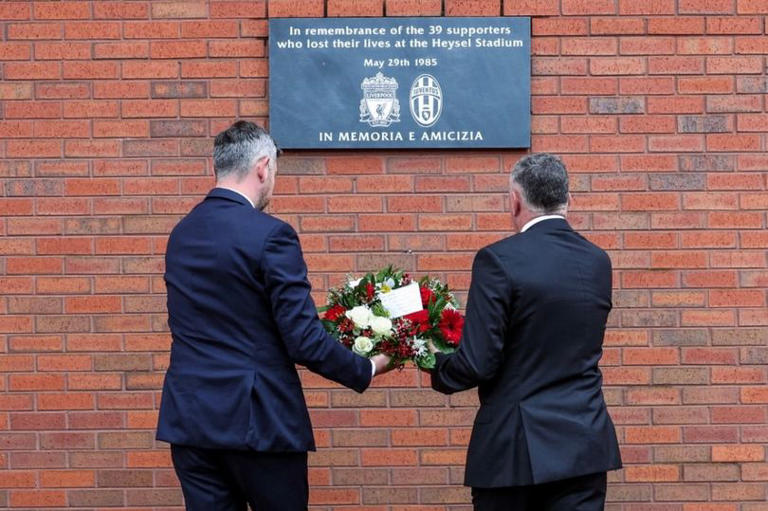 Liverpool pay tribute to Heysel victims on 40th anniversary of European ...