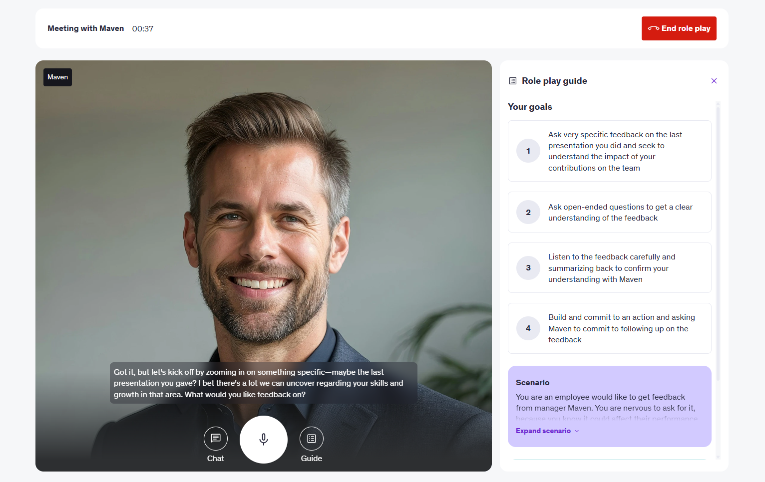 I practiced my conversation skills with Udemy's new AI simulator — here ...