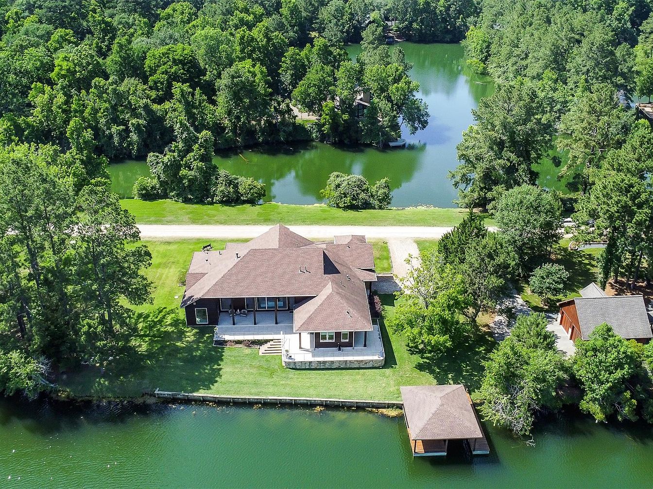 Panoramic Lake view Home in Cleveland with Private Dock and a serene ...