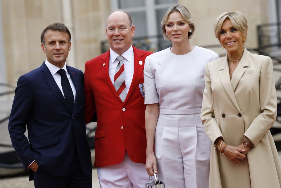 Charlene and Albert announce meeting with Macron and his wife days ...