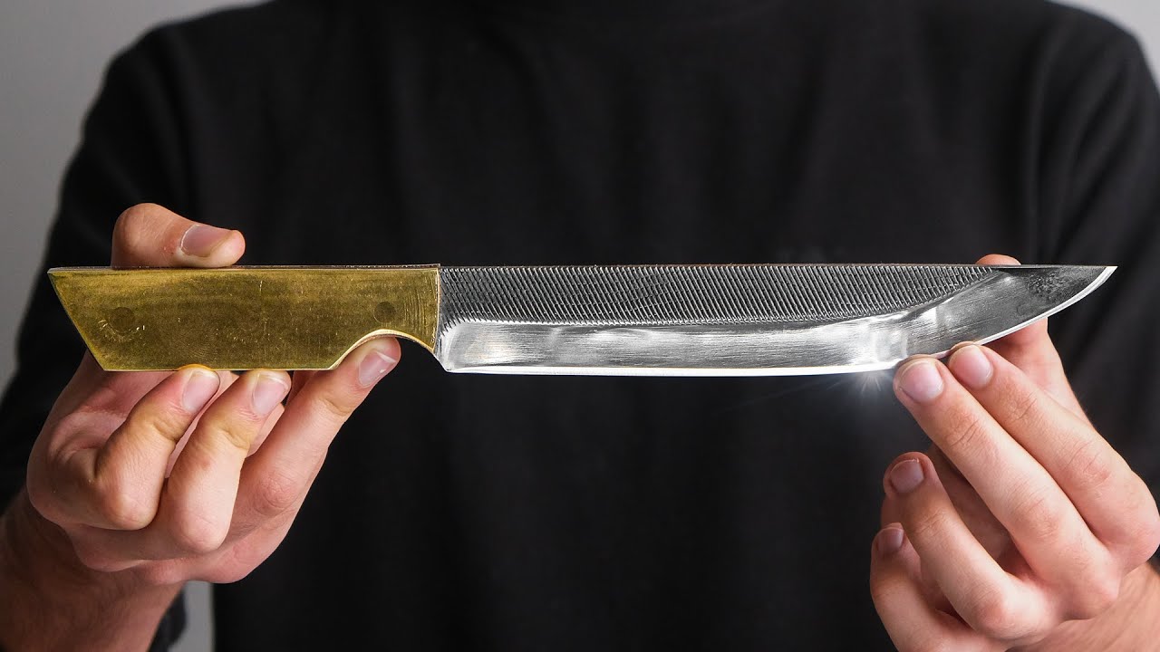 Watch a simple file turn into a knife that could slice through anything
