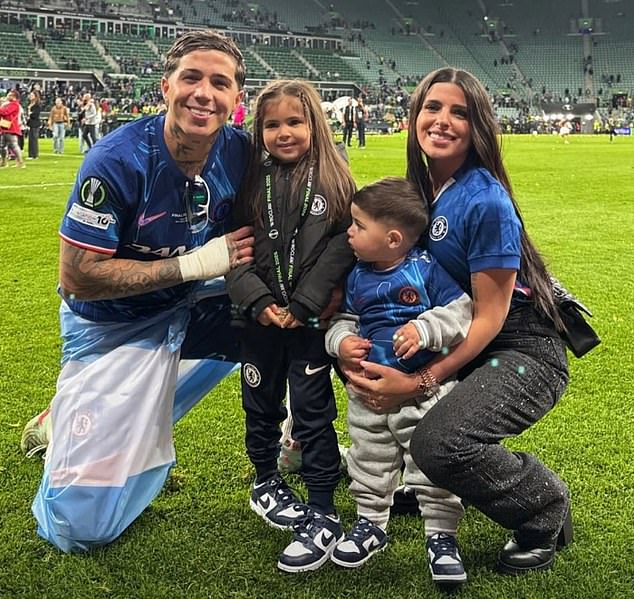 Enzo Fernandez's partner sends message after Conference League win