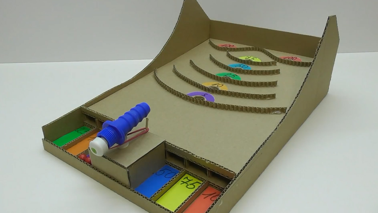 Make Your Own Tabletop Game Using Cardboard and a Ball
