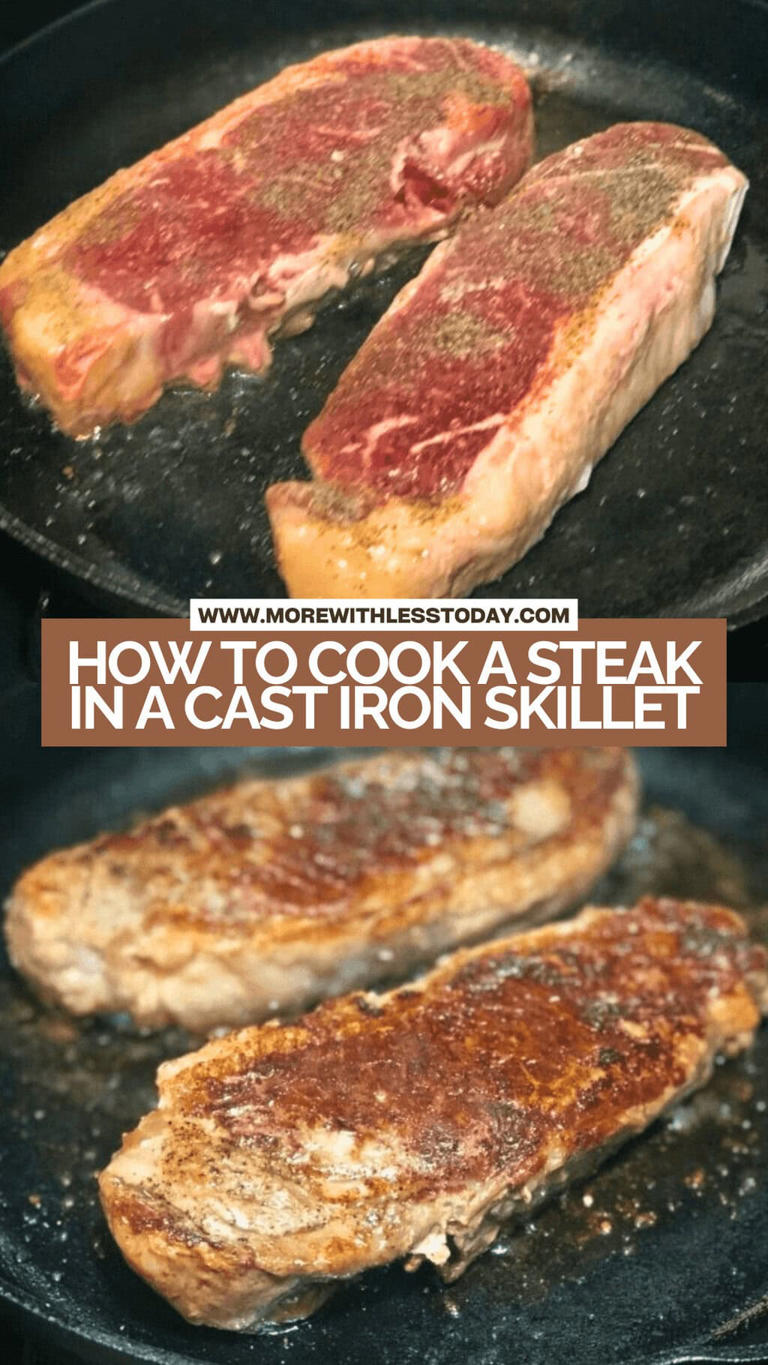 How to Cook Steak in a Cast Iron Skillet - No Grill Needed