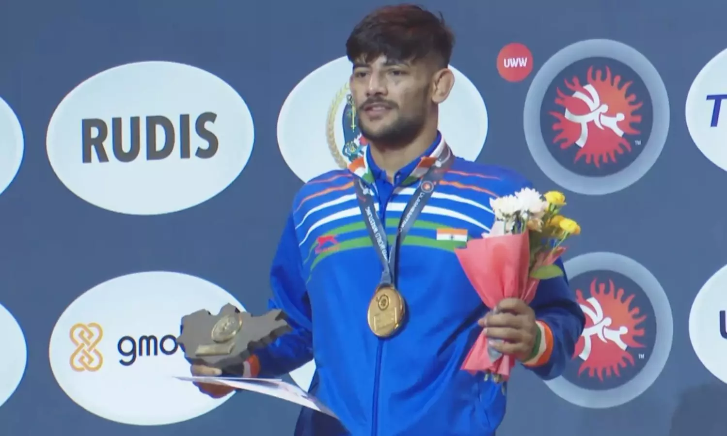 Ulaanbaatar Open: Anil Mor wins the 55kg Greco-Roman gold medal