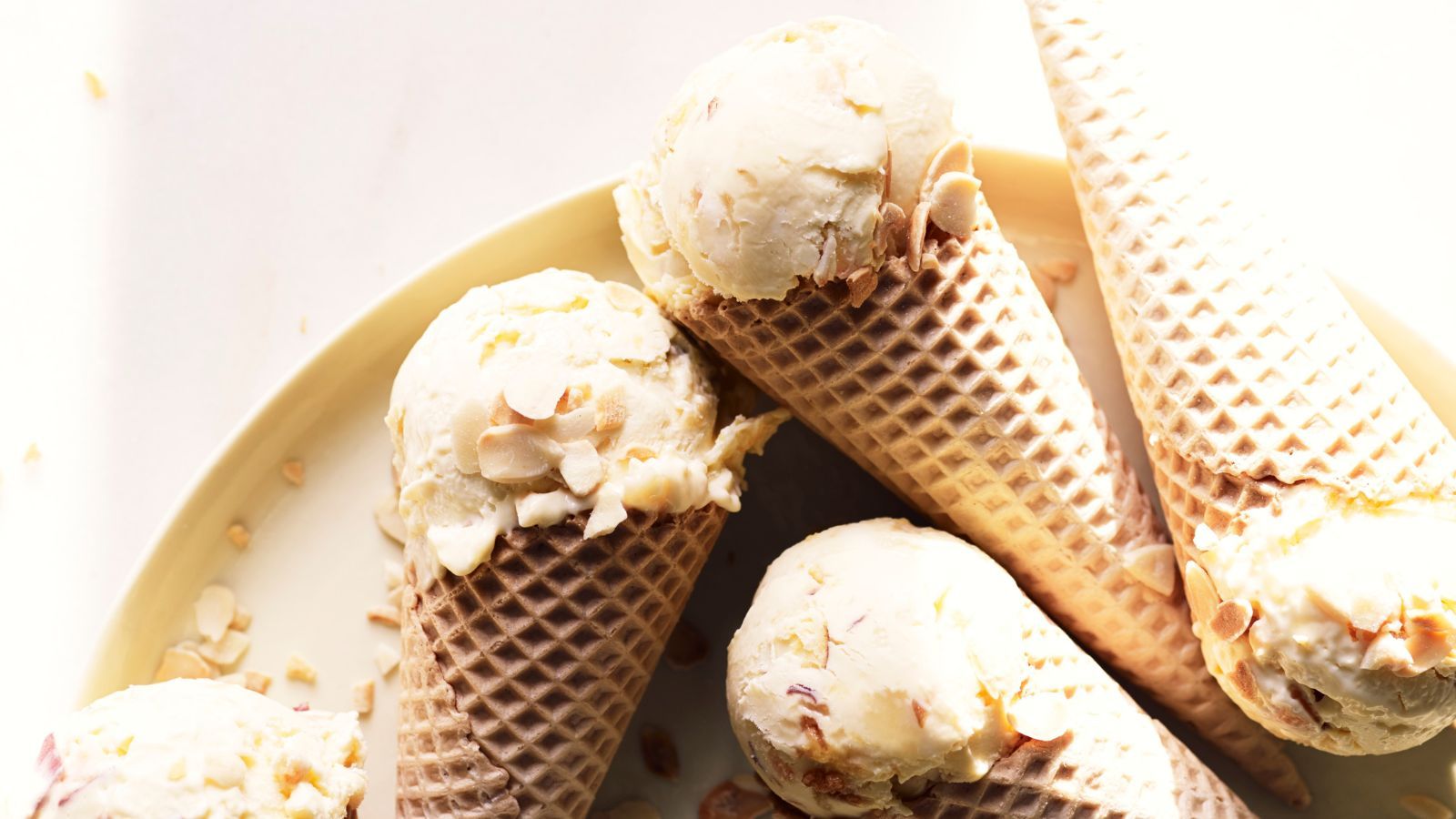 This luxurious toasted marzipan and peach semifreddo is our secret ...