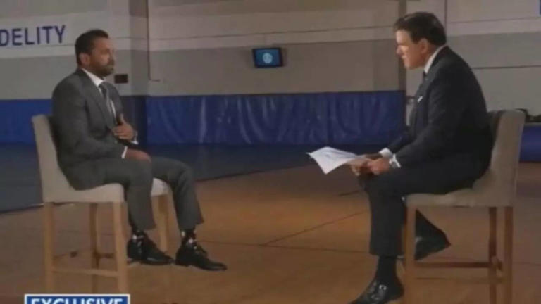 Social media melts down over Kash Patel’s chair that could fit 3 people ...