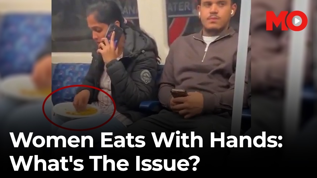 Viral moment: Woman eating biryani with hands sparks debate