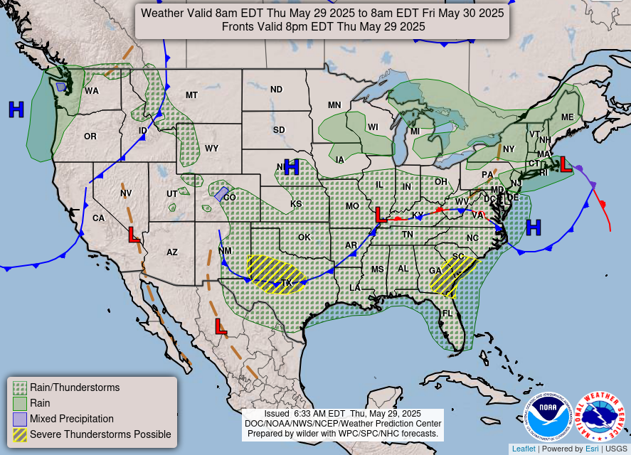 Storms forecast through Friday as NWS rescinds latest severe ...