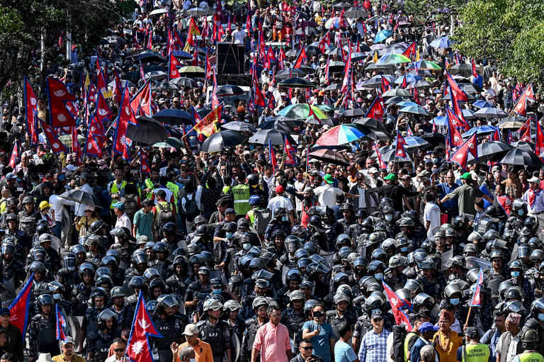 Look: Nepal supporters of former king demand restoration of monarchy