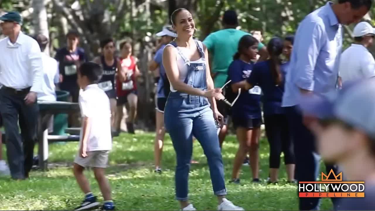 J-Lo and Marc Anthony Play Nice For Emme's Track Meet in Miami
