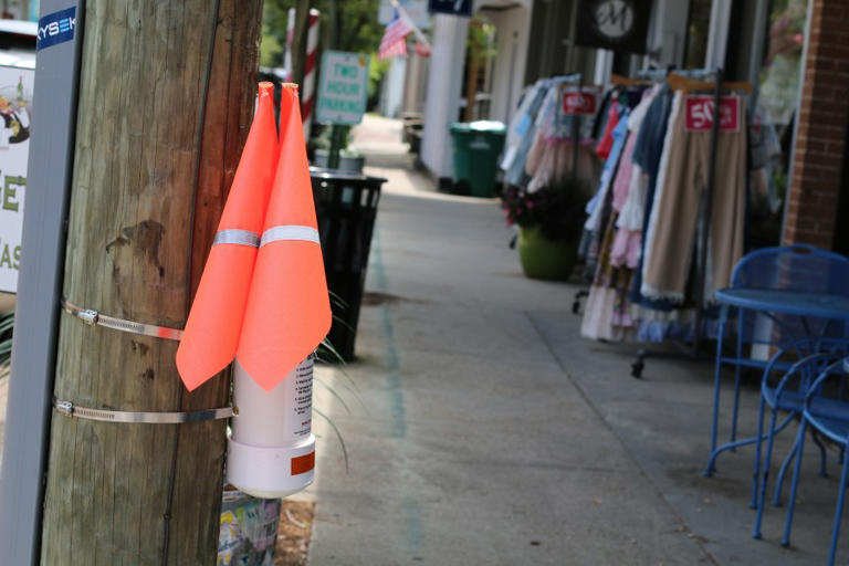Covington flags put pedestrian safety in their own hands
