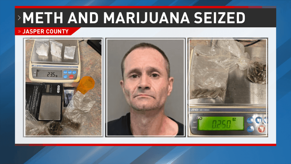 Jasper County S.O. traffic stop leads to seizure of meth, marijuana