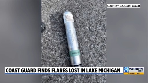 Coast Guard says all 4 high-burning flares lost in Lake Michigan have been found