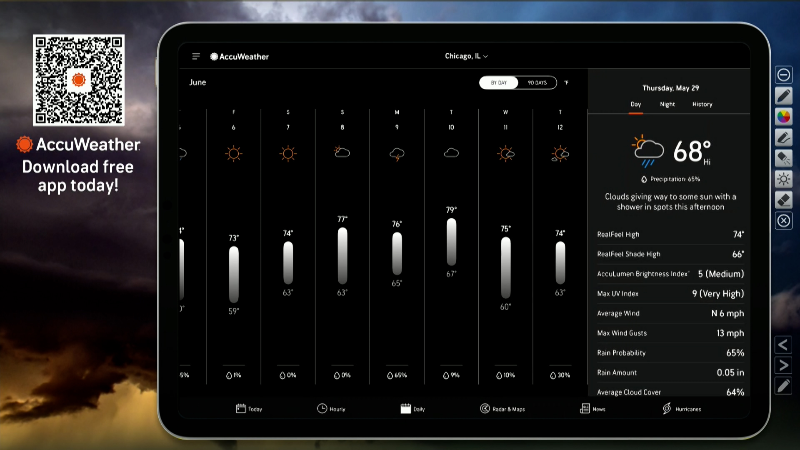 Accessing long-range forecasting with the free AccuWeather app