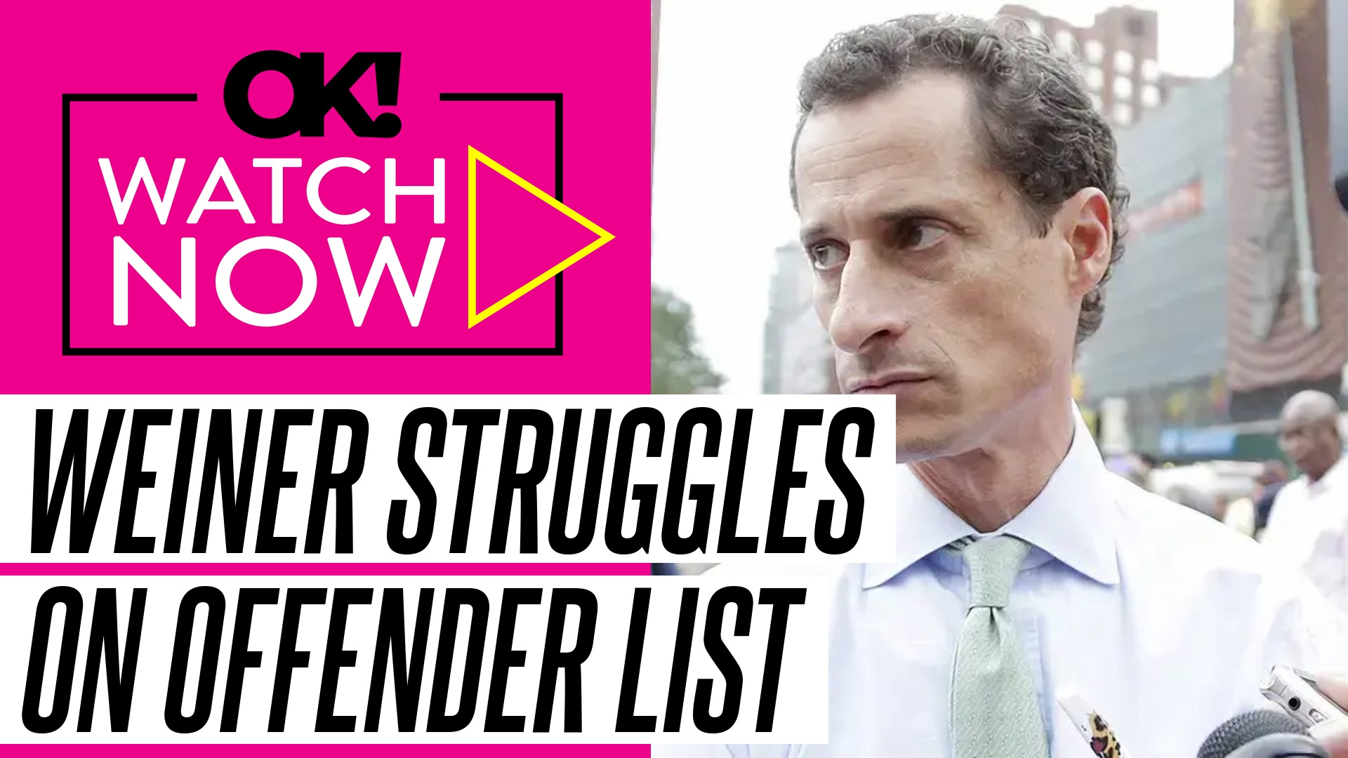 Anthony Weiner Admits 'It's Very Hard' to Be on S-- Offender Registry List After Explosive Scandal